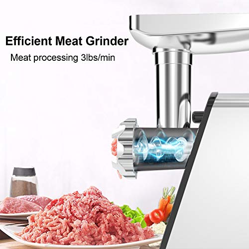 Meat Grinder Electric, Sausage Stuffer Maker, Max 2600W Food Grinder, Meat Mincer Machine with Attachments Sausage Tube Kubbe Kit Blades 3 Plates for Home Kitchen Commercial Use