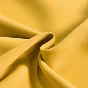 DECOVSUN Gold Yellow Valance for Windows 60x18 Inch Solid Thermal Insulated Blackout Rod Pocket Kitchen Short Curtain Toppers Valance for Bathroom Living Room 1 Panel