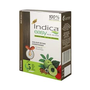 indica easy shampoo based hair color dark brown| pack of 3