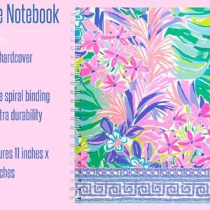 Lilly Pulitzer Large Hardcover Spiral Notebook, 11" x 9.5" with 160 College Ruled Pages, It Was All A Dream