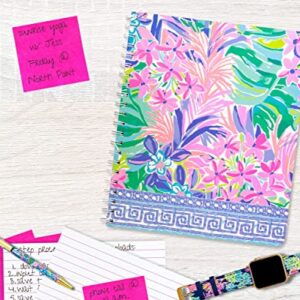 Lilly Pulitzer Large Hardcover Spiral Notebook, 11" x 9.5" with 160 College Ruled Pages, It Was All A Dream