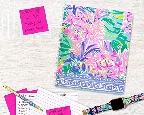 Lilly Pulitzer Large Hardcover Spiral Notebook, 11" x 9.5" with 160 College Ruled Pages, It Was All A Dream