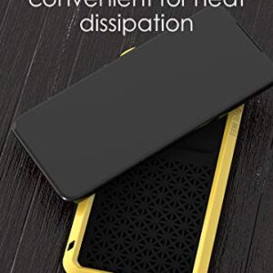 LOVE MEI Metal Case for LG V60/LG V60 ThinQ, Heavy Duty Robust Military Bumper Aluminum Metal Case Dustproof Shockproof Splashproof Full Body Protection Case Cover with Tempered Glass (Black)