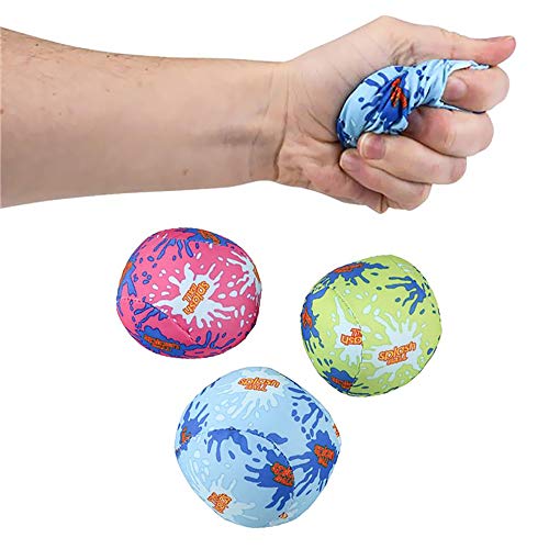 The Dreidel Company Splash Water Bouncing Ball, Outdoor Pool Water Activity Fun Toy, Birthday Party Events, Gatherings, 3" (3-Pack)