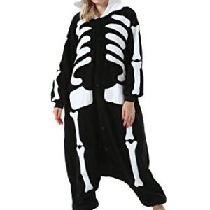 Skeleton Onesies Pajamas Unisex Adult Jumpsuit Animal Cosplay Costumes