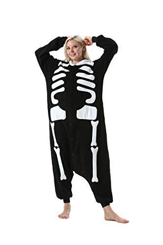 Skeleton Onesies Pajamas Unisex Adult Jumpsuit Animal Cosplay Costumes