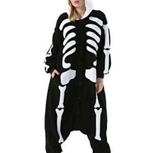 Skeleton Onesies Pajamas Unisex Adult Jumpsuit Animal Cosplay Costumes