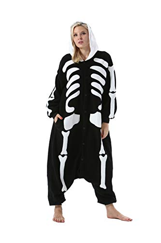 Skeleton Onesies Pajamas Unisex Adult Jumpsuit Animal Cosplay Costumes