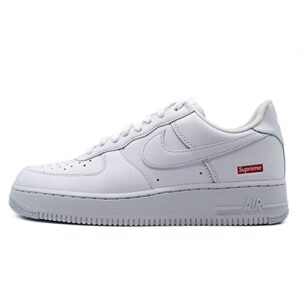 nike mens air force 1 low cu9225 100 supreme - mini box logo white - size 9.5