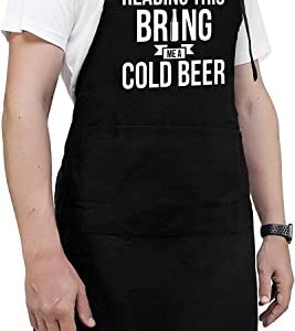 NewEleven Aprons For Men With Pockets - Birthday Gifts For Men, Dad, Husband, Grandpa, Uncle, Brother - Funny Apron For Dad, Husband, Grandpa, Uncle, Boyfriend - Cooking apron, Bbq apron, Grill Apron