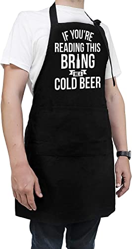 NewEleven Aprons For Men With Pockets - Birthday Gifts For Men, Dad, Husband, Grandpa, Uncle, Brother - Funny Apron For Dad, Husband, Grandpa, Uncle, Boyfriend - Cooking apron, Bbq apron, Grill Apron