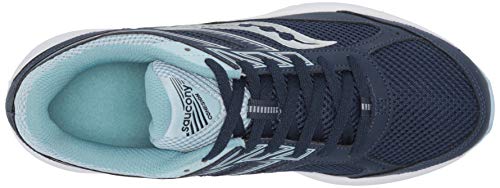 Saucony Women's Cohesion 14 Road Running Shoe, Navy/Sky, 8