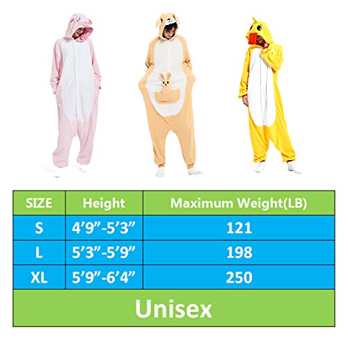 III HHONS kangaroo Onesie Animal Women/Men Adult Costume Halloween Cosplay Pajamas Onesies Christmas for Teen Small