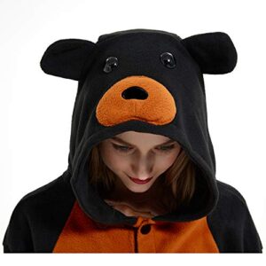 III HHONS Bear Costume Adult Onesie Adult Animal Halloween Cosplay Sleepwear Brown Onesies Christmas