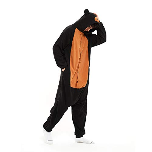 III HHONS Bear Costume Adult Onesie Adult Animal Halloween Cosplay Sleepwear Brown Onesies Christmas