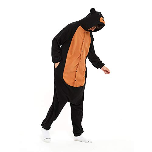 III HHONS Bear Costume Adult Onesie Adult Animal Halloween Cosplay Sleepwear Brown Onesies Christmas