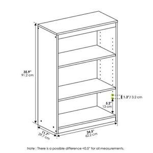 Furinno Gruen 3-Tier Bookcases, Espresso