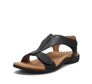 taos footwear women's the show black sandal 9 m