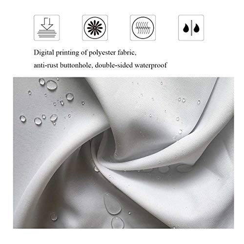 Zengmei 70x70 inches Get Naked Shower Curtain Set Funny Quote Durable Waterproof Polyester Shower Curtain Bathroom Bath Decor Cloth Fabric + 12 Hooks(White)