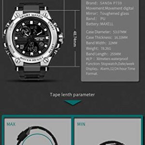 KXAITO Men's Watches Sports Outdoor Waterproof Military Watch Date Multi Function Tactics LED Alarm Stopwatch (26_Gold)