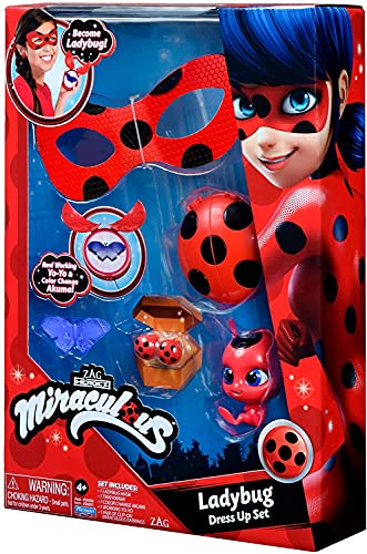 Miraculous: Tales Of Ladybug And Cat Noir Ladybug Role Play Set Ladybug Costume Kids Fancy Dress Set With Mask And Accessories Ladybug Superhero Costumes For Girls And Boys