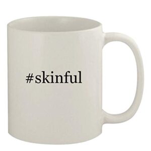 Knick Knack Gifts #skinful - 11oz Ceramic White Coffee Mug, White