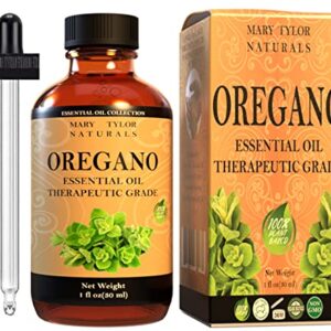 Oregano Essential Oil (1 oz), Premium Therapeutic Grade, 100% Pure and Natural, Perfect for Aromatherapy, and Much More by Mary Tylor Naturals