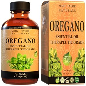 Oregano Essential Oil (1 oz), Premium Therapeutic Grade, 100% Pure and Natural, Perfect for Aromatherapy, and Much More by Mary Tylor Naturals