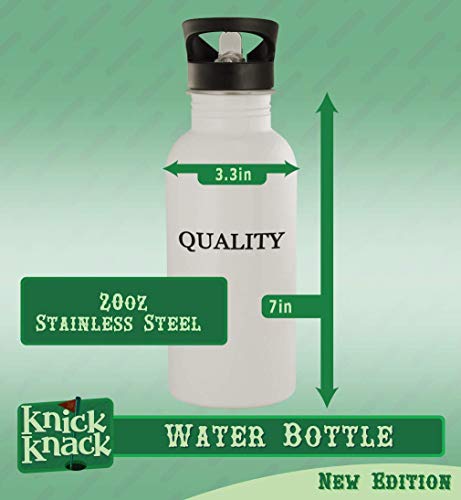 Knick Knack Gifts #skinful - 20oz Stainless Steel Water Bottle, Silver