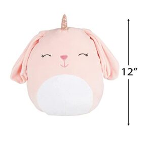 Squishmallows 12" Legacy The Pink Bunnycorn - Officially Licensed Kellytoy Plush - Collectible Soft & Squishy Bunnycorn Stuffed Animal Toy - Add to Your Squad - Gift for Kids, Girls & Boys - 12 Inch