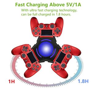 BESTYMXY PS4 Controller Charger, Playstation 4 Controller Charger Dock, PS4 Charging Station, Charging Station with Led Indicator Micro USB Cable for Dualshock 4