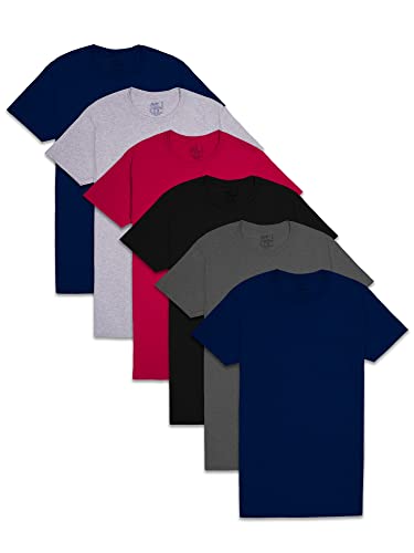 Fruit of the Loom Men's Pocket T-Shirt Multipack, (Pack of 6) - Assorted Colors, Large