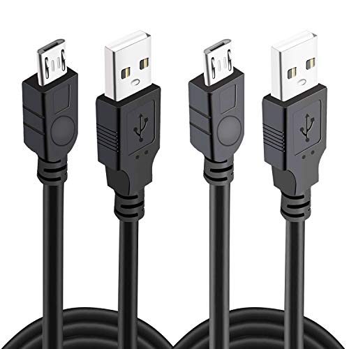 Xahpower 2 Pack 10Ft Controller Charging Cable for PS4, Play and Charge Micro USB Charger High Speed Data Sync Cord for Sony Playstation 4 PS4 Slim/Pro Controller, Xbox One S/X Controller, Android