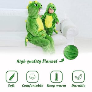 TONWHAR Infant And Toddler Halloween Cosplay Costume Kids' Animal Outfit Snowsuit(24-30 Months/Height:36"-39",Green Dinosaur)