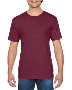 gildan men's softstyle cvc t-shirt l maroon mist