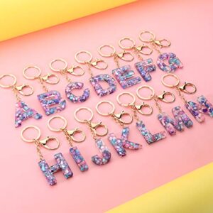 Lenlorry Letter G Keychain Accessories Cute Crystals Keyring Initial Key Ring for Women