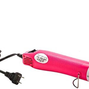 Bubble Buster Tool Paint Heat Gun for Craft Epoxy Glitter Tumbler, Blower Hot Air Heater for Embossing Stamps Resin Heatcraft Wax Art Projects (Pink)