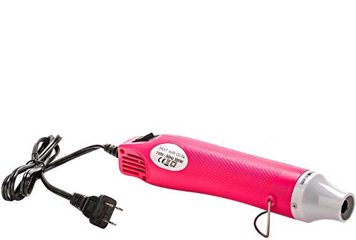 Bubble Buster Tool Paint Heat Gun for Craft Epoxy Glitter Tumbler, Blower Hot Air Heater for Embossing Stamps Resin Heatcraft Wax Art Projects (Pink)