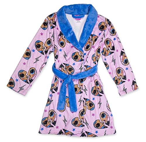 L.O.L. Surprise! OMG Robe with Slippers,LOL OMG Bathrobe Pajama Set,Girls size 4/5