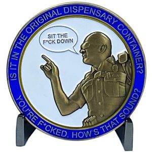 DL6-08 Heroes of The Highway Version 3 Dispensary Container CSP Challenge Coin Inspired by Connecticut State Police CT Trooper Matthew Spina