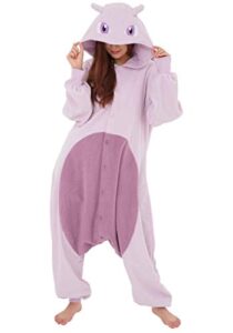 mewtwo pokemon kigurumi onesie (adult one size fits all) purple