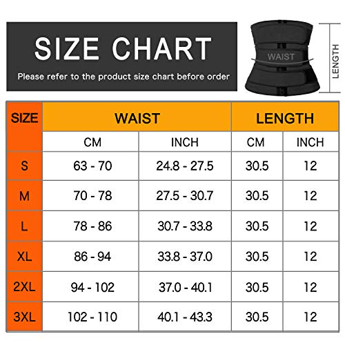 Dretasy Women Neoprene Corset Waist Trainer Workout Sauna Sweat Trimmer Cincher Belly Slimmer with 3 Belts for Weight Loss (Black Belly Belt, S)