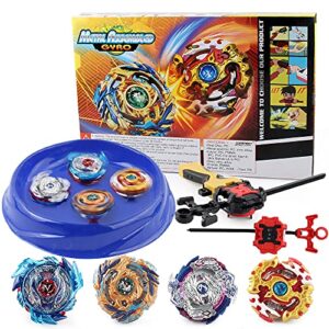 Battle Burst Tops 4 Pieces Pack, Battle Top Burst High Performance Set, Birthday Party School Gift for Kids