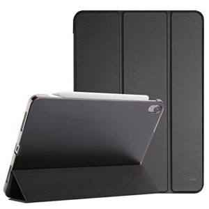 procase ipad air 5th generation case 2022 / ipad air 4th 2020 case 10.9 inch, slim stand hard back shell protective smart cover cases for ipad air 5th a2589 a2591/ air 4th gen a2316 a2324 -black