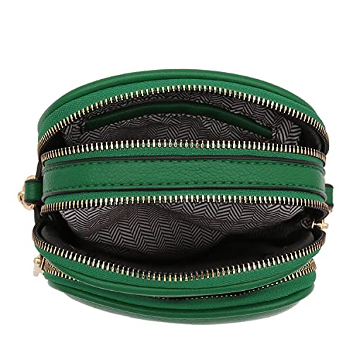 FashionPuzzle Multi Pocket Casual Crossbody Bag (Kelly Green)