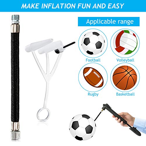 16 Exercise Ball Plug Replacement Kit with Needle, Nozzle, Extension Hose, Exercise Ball Air Stopper Plug Pin for Yoga Ball Soccer Basketball Football Volleyball Rubber Boat Balloon Swim Inflatables