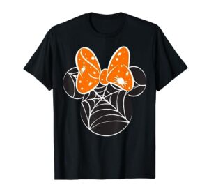 disney mickey & friends halloween minnie spider web logo t-shirt