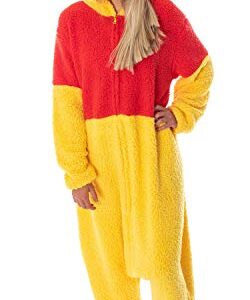 Disney Winnie The Pooh Kigurumi Adult Costume Union Suit Sherpa Pajama Outfit (Large)