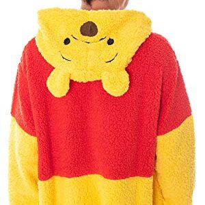 Disney Winnie The Pooh Kigurumi Adult Costume Union Suit Sherpa Pajama Outfit (Large)