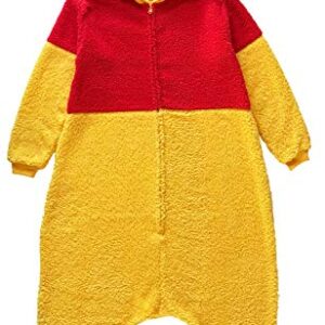 Disney Winnie The Pooh Kigurumi Adult Costume Union Suit Sherpa Pajama Outfit (Large)